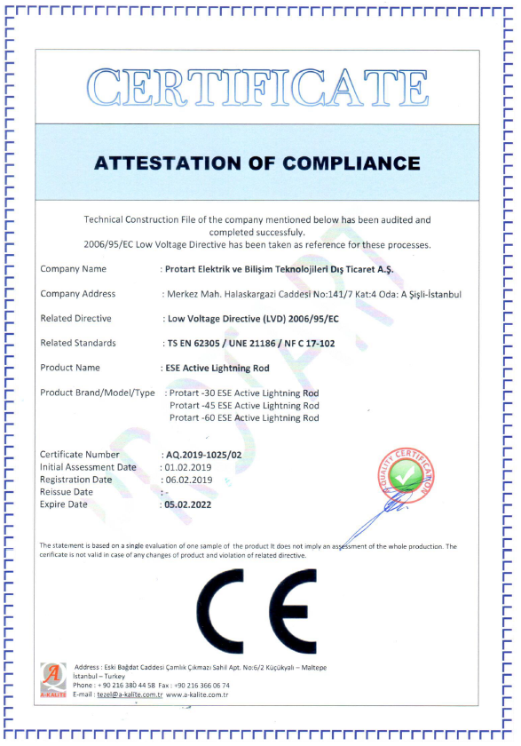 Certificados de calidad – Protart